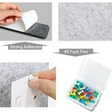 VANCORE Felt Pin Board for Wall Self-Adhesive Cork Bulletin Strips with ...