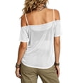 Ashirexll Tops for Women Trendy Solid Color Spring Summer Front Open ...