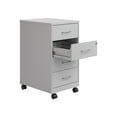 Space Solutions 18" Deep 4 Drawer Metal Mobile Organizer, 4 Box Drawers ...