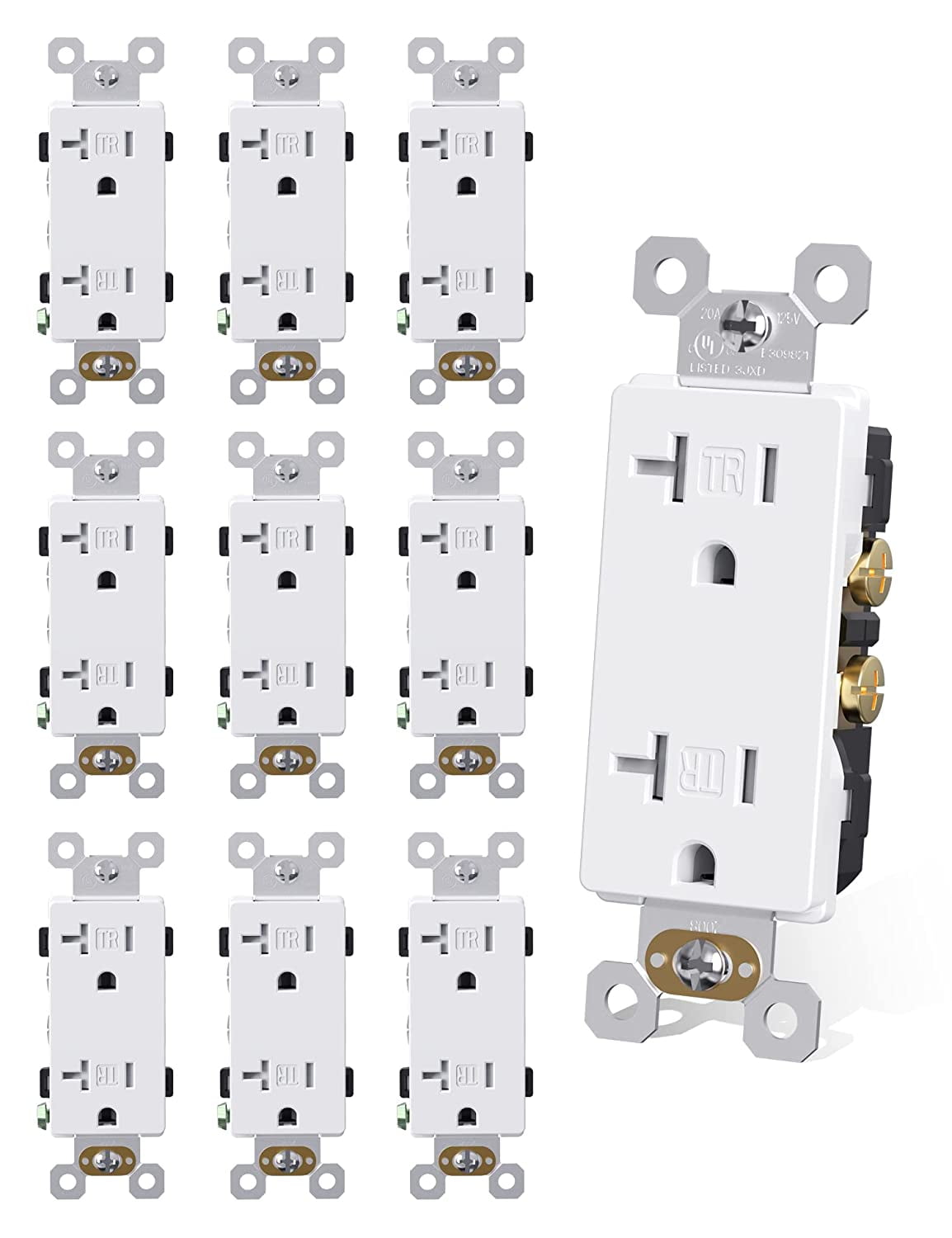 AIDA Decorative Receptacle Outlet, 20Amp 125V Outlets, TR Electrical ...