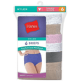 Hanes Womens Nylon Hi Cut Panties 6 Pack Style Pp73as