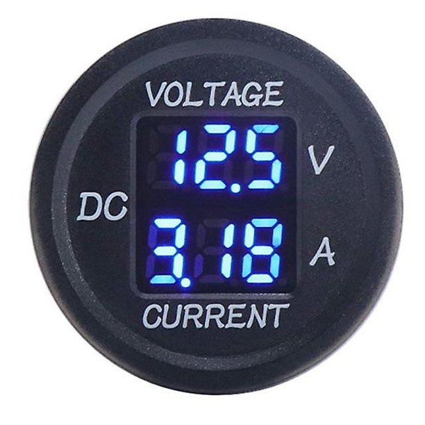 Dc 9v to 48v 0-10a digital voltmeter ammeter voltage current meter led ...