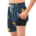 BZSMCE Swim Shorts Colorful Jellyfish Pattern For Quick-Dry Shorts With ...