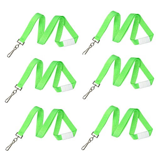 6 Pack - Premium Bright Color Neon Lanyards with Breakaway Clasp - Cute ...