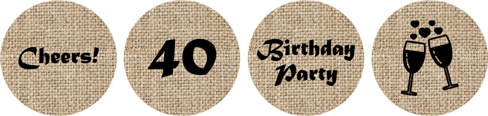 Darling Souvenir Pack of 190 Pcs DIY Cheers 40th Birthday Stickers ...