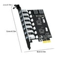 PCIE to USB3.0 Extend Card 5Gbps Convert Adapter 7 Port PCIE Desktop ...