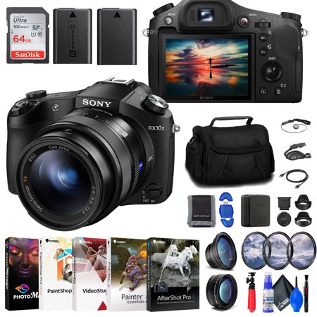 Sony Cyber-shot DSC-RX10 II Digital Camera + Filter Kit + Wide Angle ...