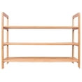 BirdRock Home 3-Tier Free Standing Bamboo Shoe Rack with Handles ...