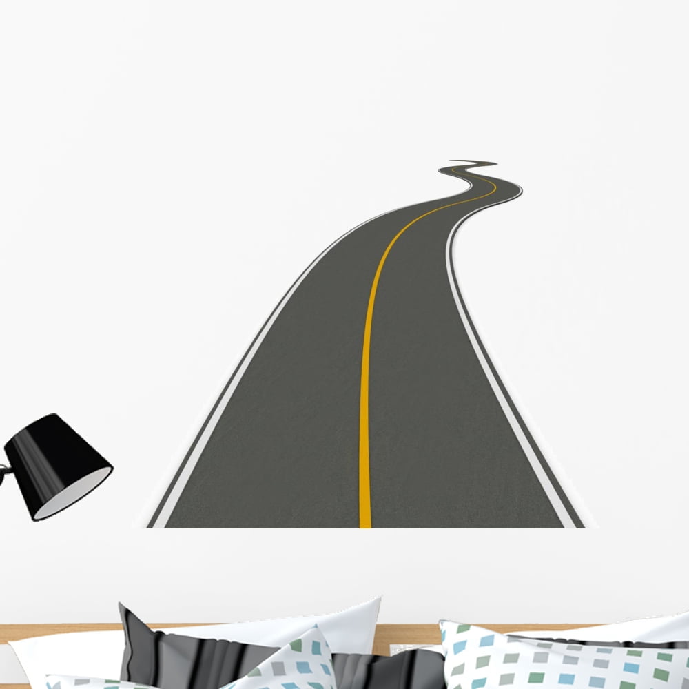 Road Wall Decal by Wallmonkeys Peel and Stick Graphic (36 in W x 27 in ...