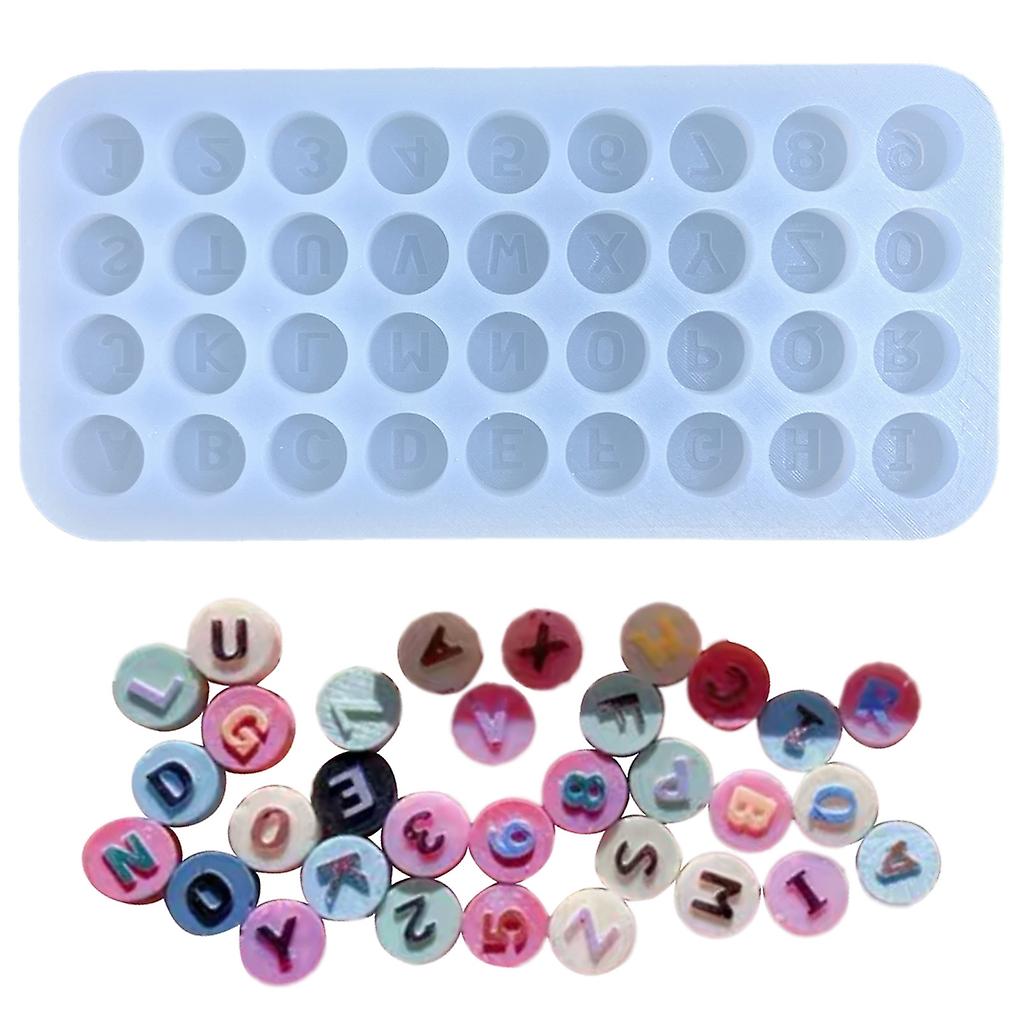 Molde de números de letras de relleno geométrico, molde de resina Epoxy ...