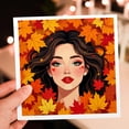3drose, Autumn. Four Seasons. Autumn Leaves, Stunning Woman Face, Art ...