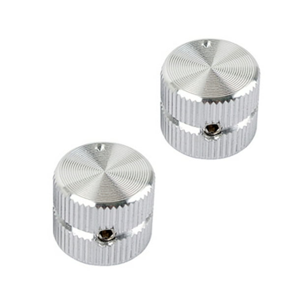 Guardoinrt 2 Pieces Guitar Dome Knobs Universal Adjust Knob String Instrument Accessory Metal ...