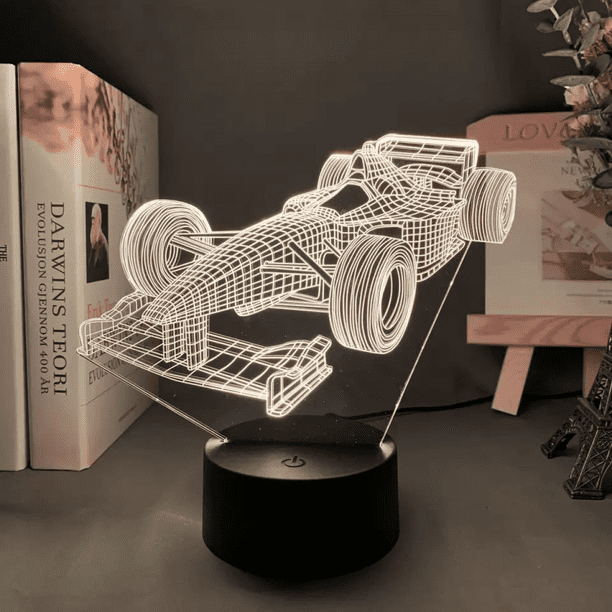 AVEKI 3D Car Night Lights, 3D Optical Illusion LED Lamps with Remote ...