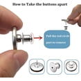 12 Sets 0.67 in/17mm,Jean Button Replacement,Extra Buttons to Tighten ...