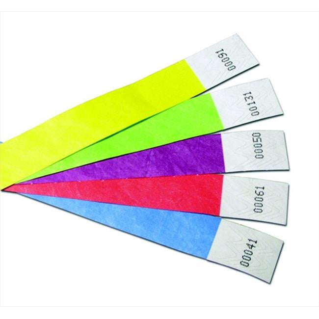 Tear-Resistant Waterproof Security Wristband Tyvek Purple Pack 100 ...