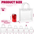 16-Pack Clear PVC Gift Bags with Handles, 8x8 Inch Reusable Tote Bags ...