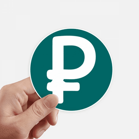 Philippines Currency Symbol Peso PHP Sticker Round Wall Suitcase Laptop ...