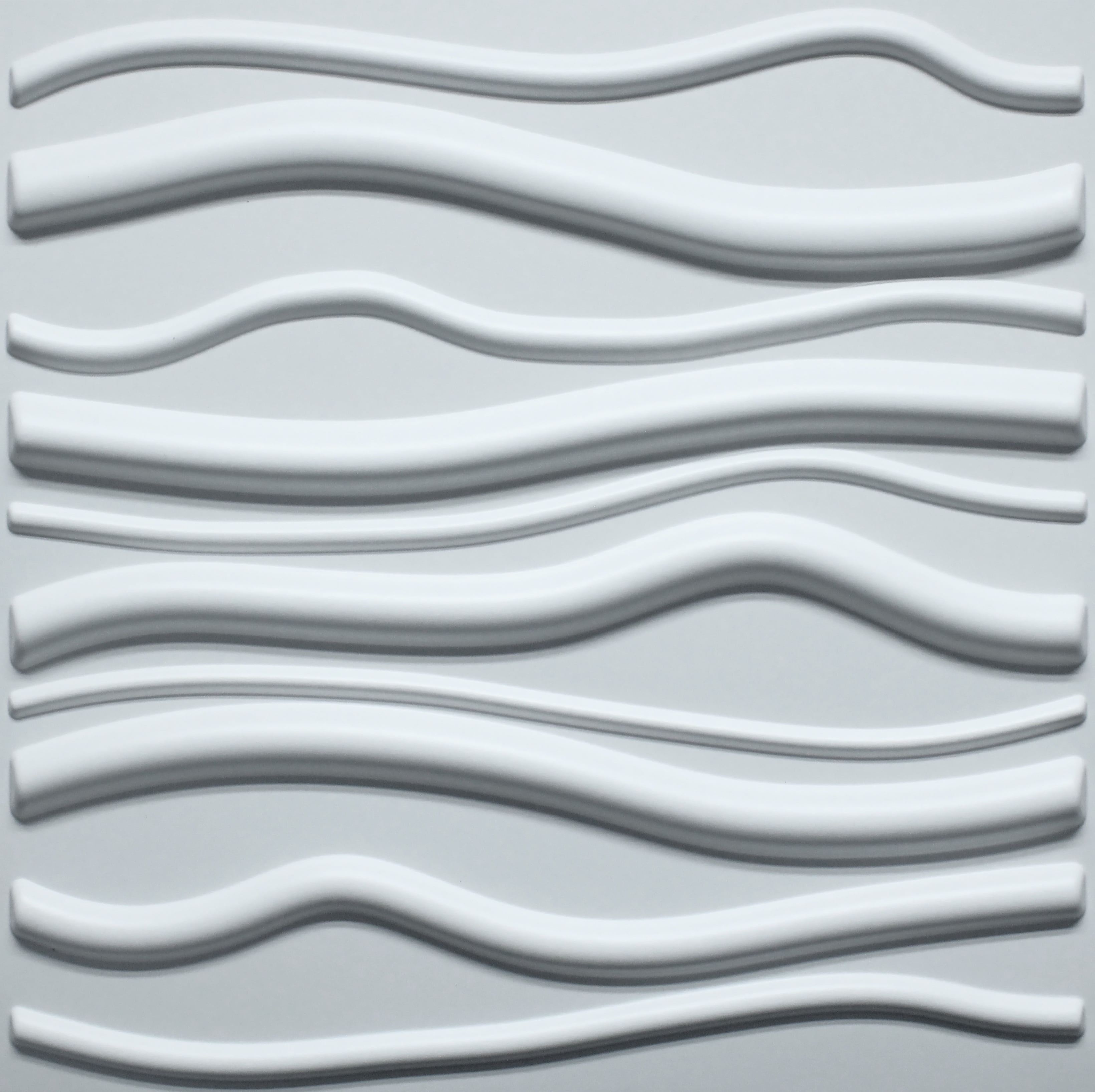 Dundee Deco 3D Wall Panels - Contemporary Waves Paintable White PVC ...