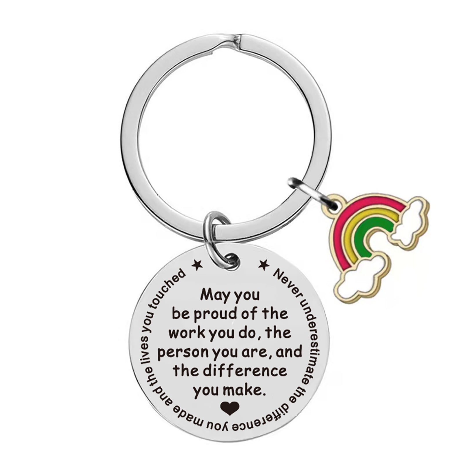 Click here for Enjoywould Keychain Rainbow Pendant Best Wishes Pr... prices