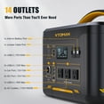 VTOMAN 1800W Portable Power Station with Extra Battery, Solar Generator ...