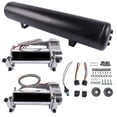 Air Ride Suspension Compressor Kit - 580 Dual Compressors & 5-Gallon ...