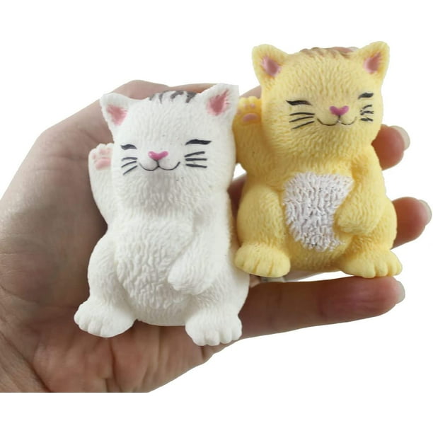Set of 2 RANDOM COLOR Cat Soft Cream Doh Filled Stress Ball - Squishy ...