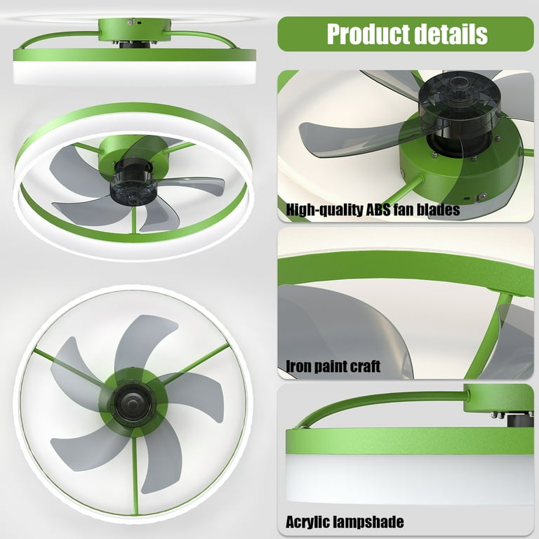 Green Ceiling Fans With Lights | Shelly Lighting