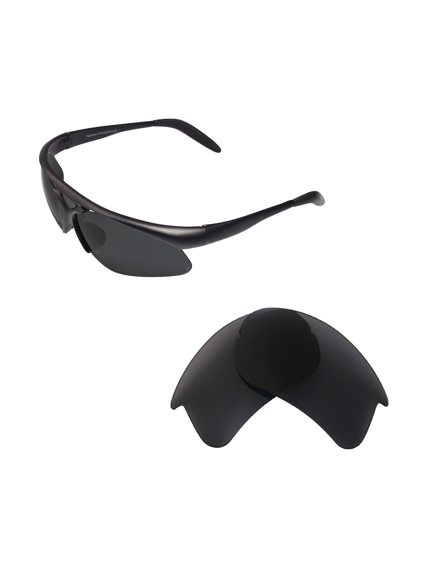 Bolle Python Sunglasses, Shiny, Black/Polarized, TNS 11328 - Walmart.com