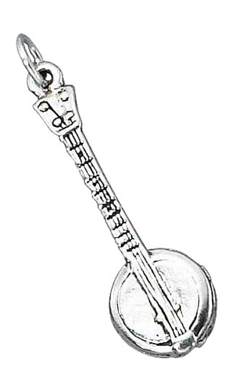 Sterling Silver 7" 4.5mm Charm Bracelet With Attached 3D Musical ...