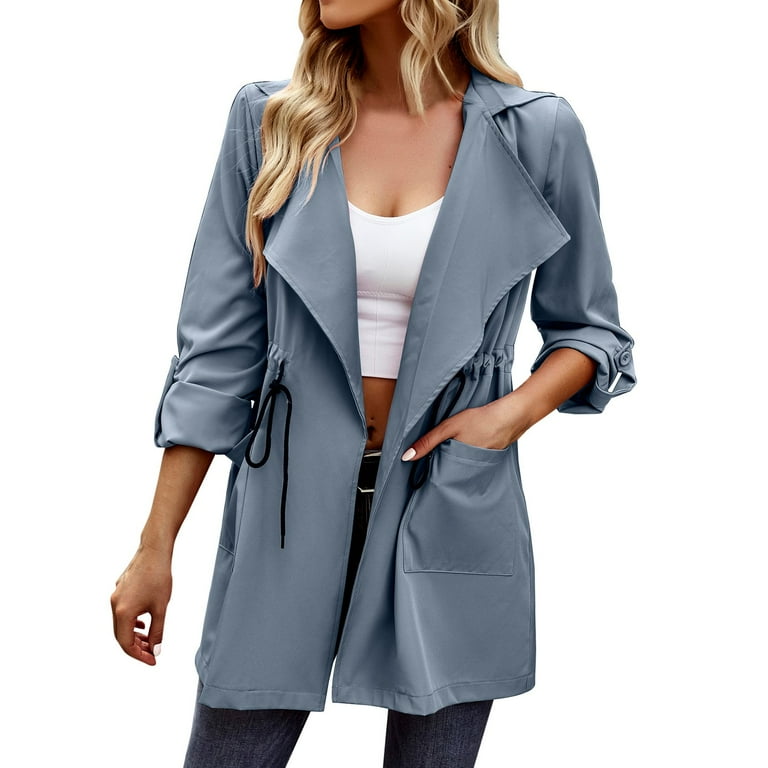 HSMQHJWE Grey Jacket Women Zip Up Womens Casual Fall Jackets HSMQHJWE Grey Jacket Women Zip Up Womens Casual Fall Jackets