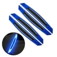 4Pcs Blue Reflective Car Bumper Stickers Anti-Collision Decals Epoxy ...