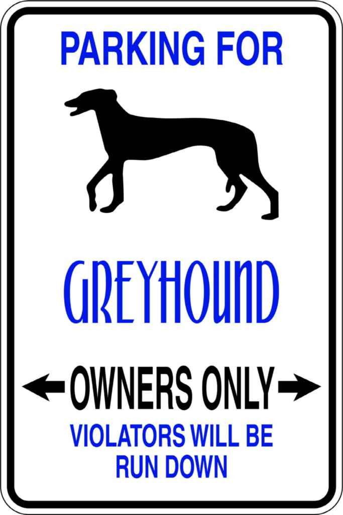Boys Parkig for Greyhound Adorable Signs Wall Decal Decoration Joyful ...