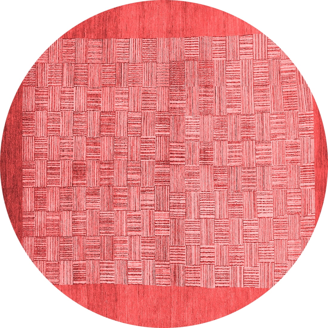 Ahgly Company Machine Washable Indoor Round Abstract Red Modern Area ...