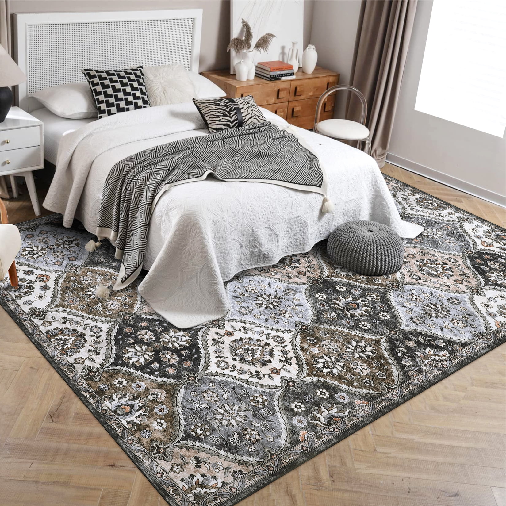 Click here for Homerry Washable Area Rug 5 X 7 Moroccan Trellis F... prices