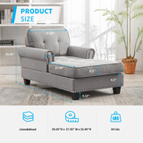 BALUS Modern Sleeper Chair with Arm, Cozy Linen Sofa Bed, Durable ...