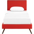 Modway Phoebe Full Upholstered Platform Bed with Round Splayed Legs ...