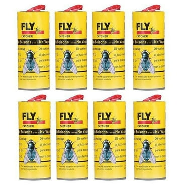 TERRO Fly Magnet Sticky Fly Paper Trap, 2-Pack – 16 Total Traps ...