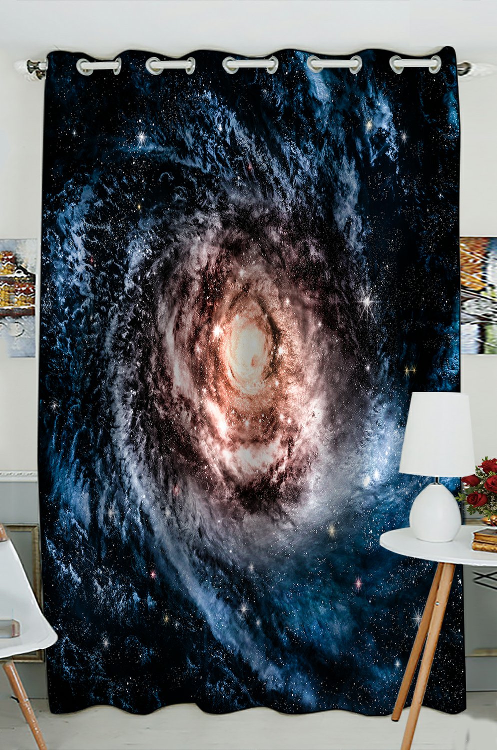 Phfzk Universe Window Curtain, Awesome Spiral Galaxy Window Curtain ...