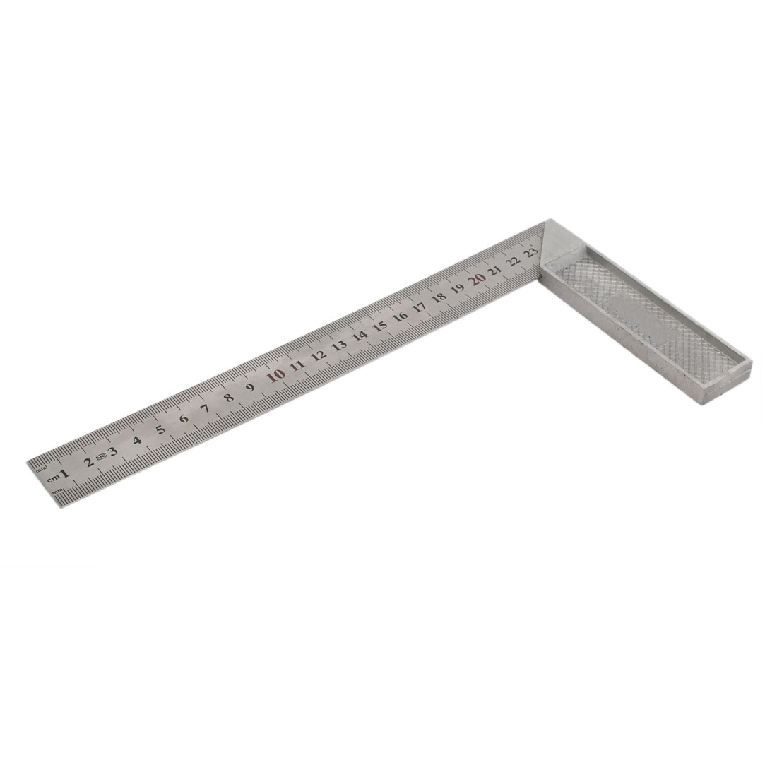 Metal Right Angle 0-25cm Metric Scale Marks Try Square Ruler Silver ...