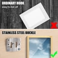 Flush Mount Bracket Interlocking Photo Frame Hook Picture Hanger Z Clip ...