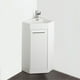 Fresca Coda 14" White Modern Corner Bathroom Vanity - Walmart.com