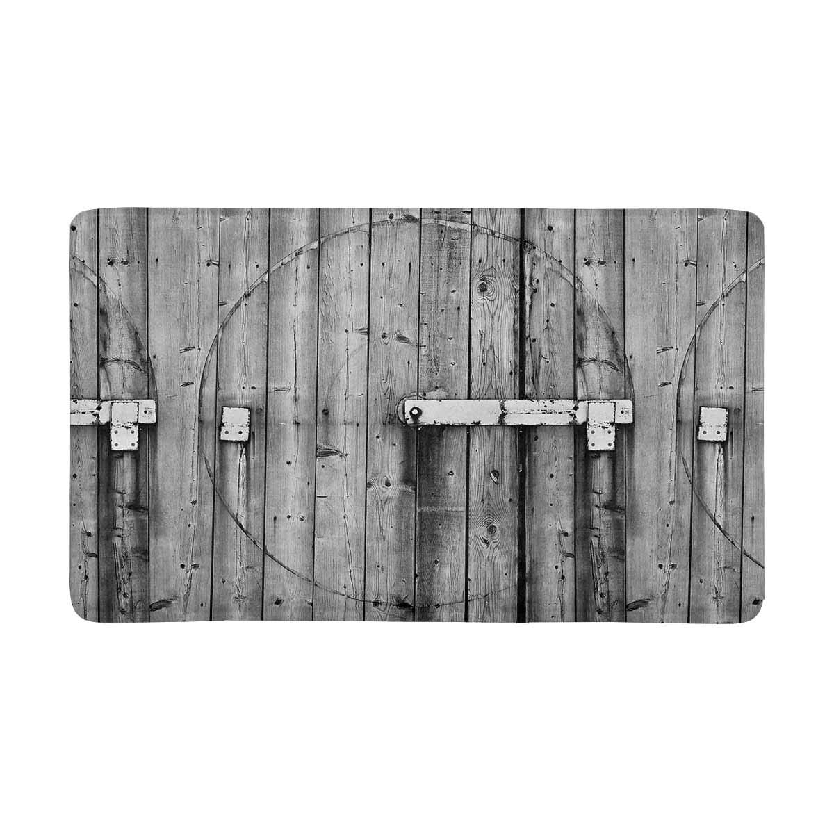 MKHERT Abstract Wood Gate with Lock Grunge Rustic Planks Barn Doormat ...