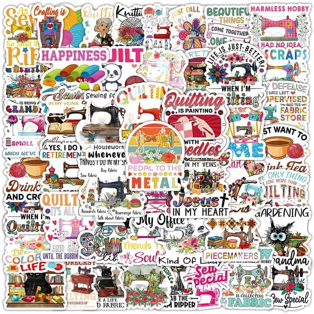 SHILIU-Sewing Machine Stickers 50Pcs Vinyl Waterproof Stickers for ...
