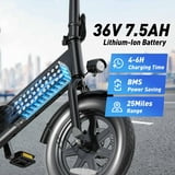 DYU 14" Folding Electric Bike for Adults Teens, 350W 36V/7.5AH, Pedal ...