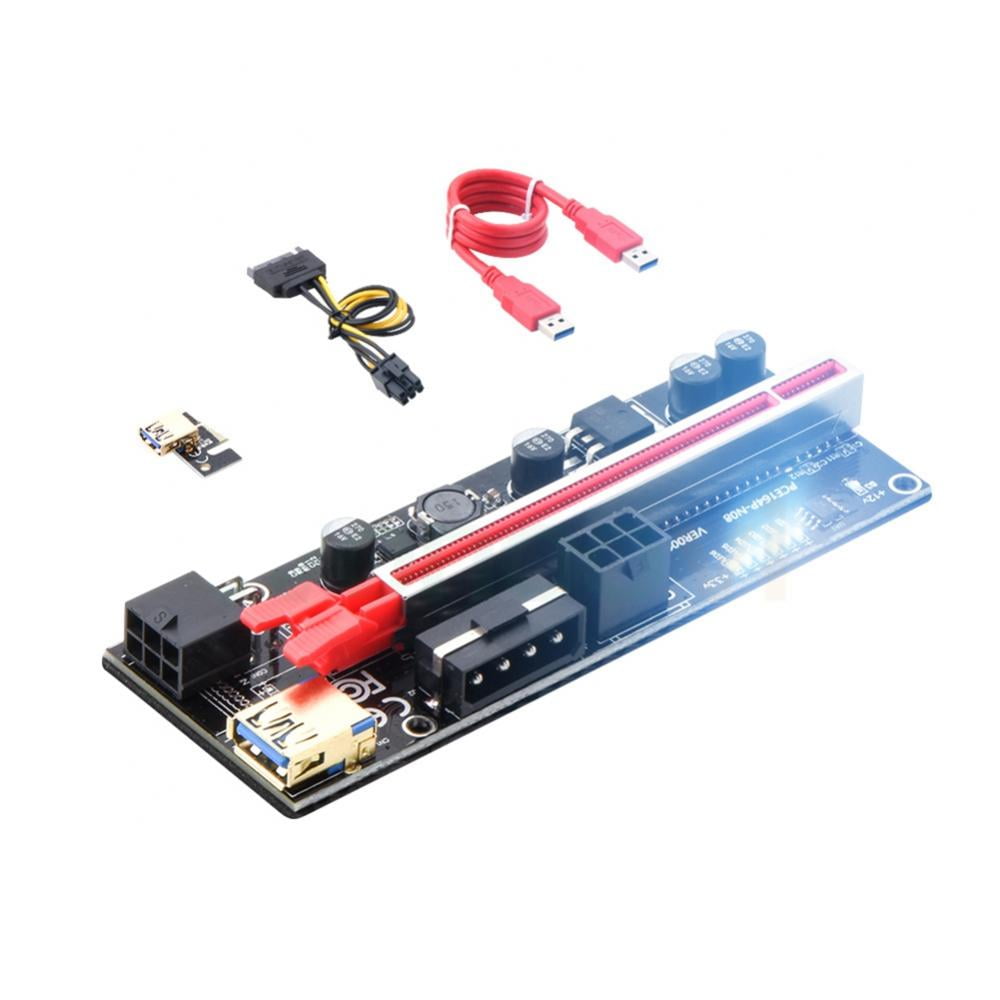 PCIE Riser 1X to 16X Graphics Extension for GPU Mining Powered Riser ...