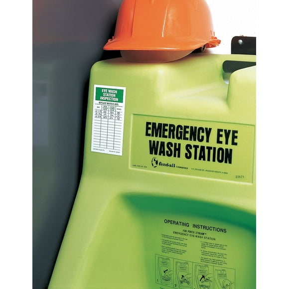 Eye Wash Station Inspection Tag