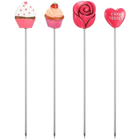 4 Pieces Cake Tester Needles Stainless Steel Reusable Cake Testing ...
