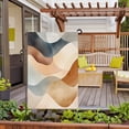 Abstract Stitching Garden Flag 28x40 Inch Blue Brown Gradient Water ...