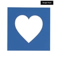 Royal Blue Acid Free 7x7 Heart Picture Frame Mat with White Core Bevel ...