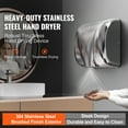 KFFKFF Hand Dryer, Stainless Steel Commercial Hand Dryer, 1300W High ...